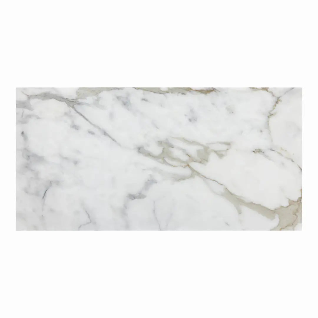 Calacatta Bergoni Polished Italian Marble Tile 305x610x10mm | IntMarble ...