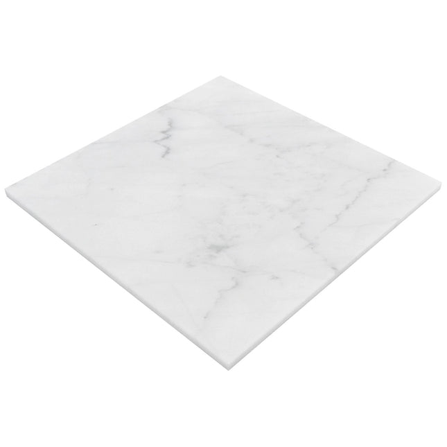 Carrara White Polished Marble Tile 610×610×10 mm | Intmarble ...