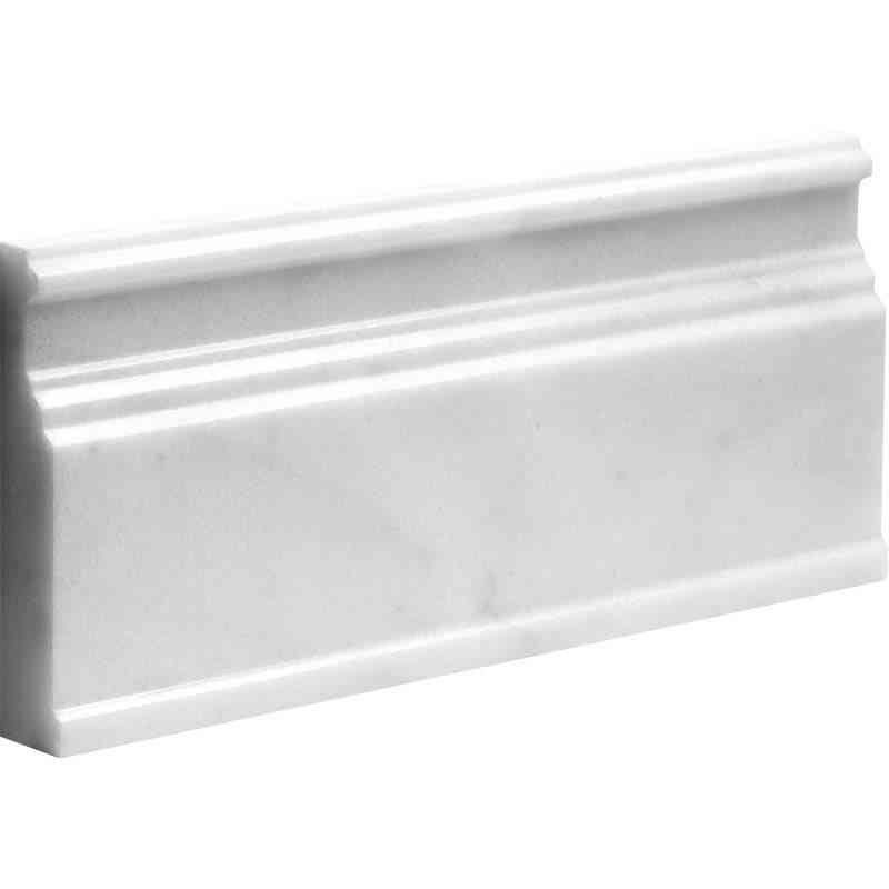 Carrara Marble Base Art Deco Skirting Board 130x305x18mm - intmarble.com