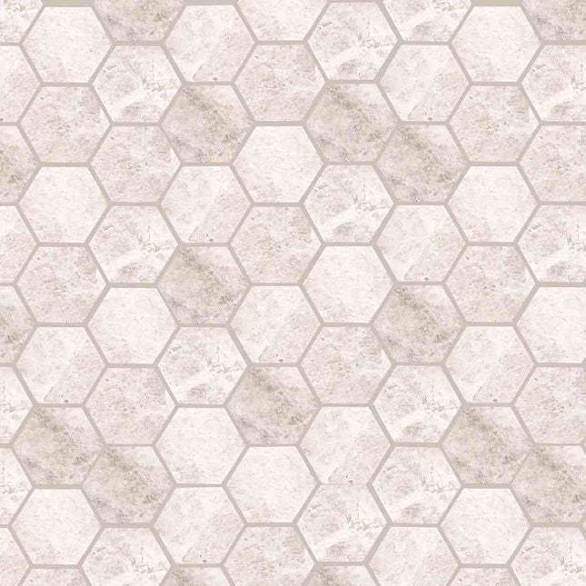 Tundra Hexagon Marble Mosaic Tiles 48x48mm - intmarble.com ...